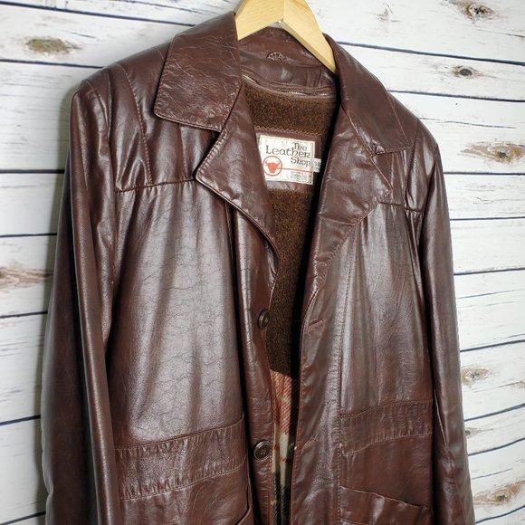 Sears | Jackets & Coats | Vintage Leather Jacket Lined 38r Sears Mens ...